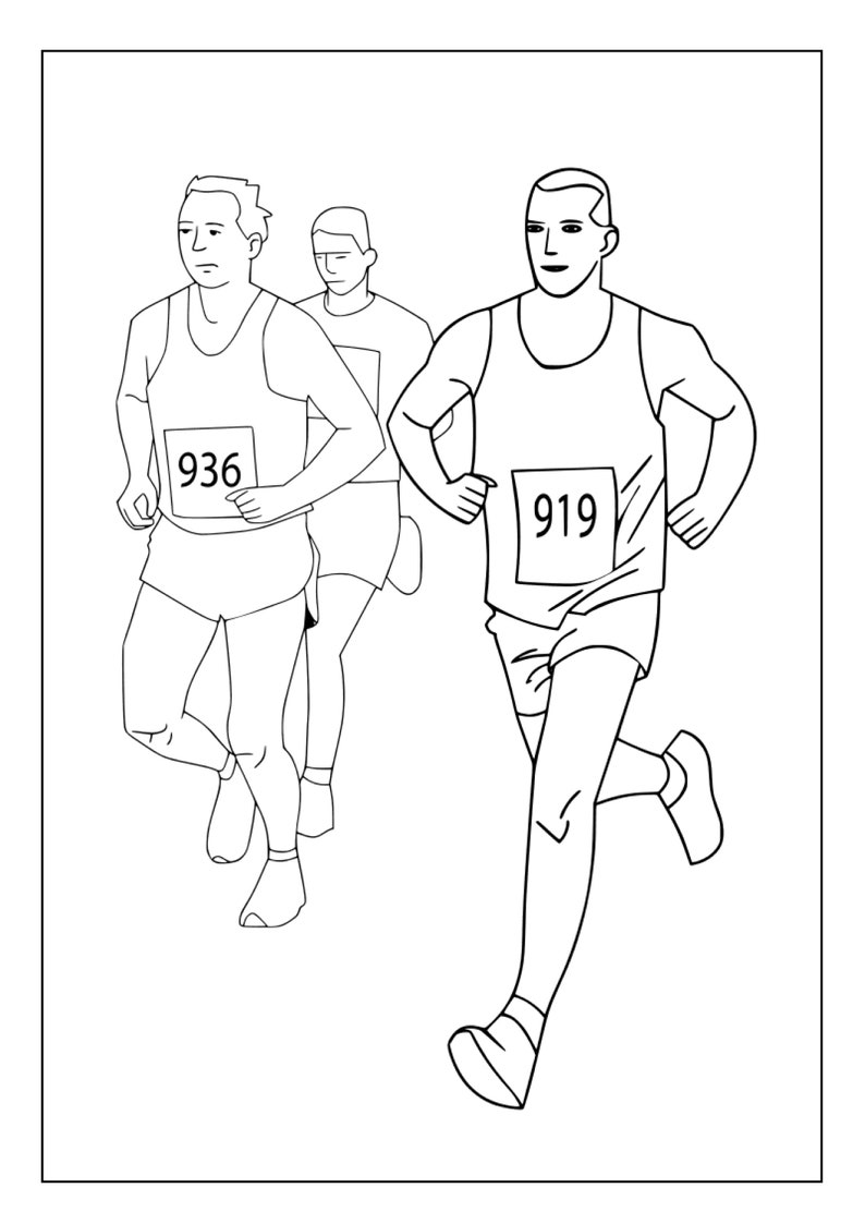 Printable Running Coloring Pages for Kids and Adults | 90 Pages ...
