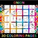 Printable Onion Coloring Pages for Kids & Adults | 30 Pages | Digital ...