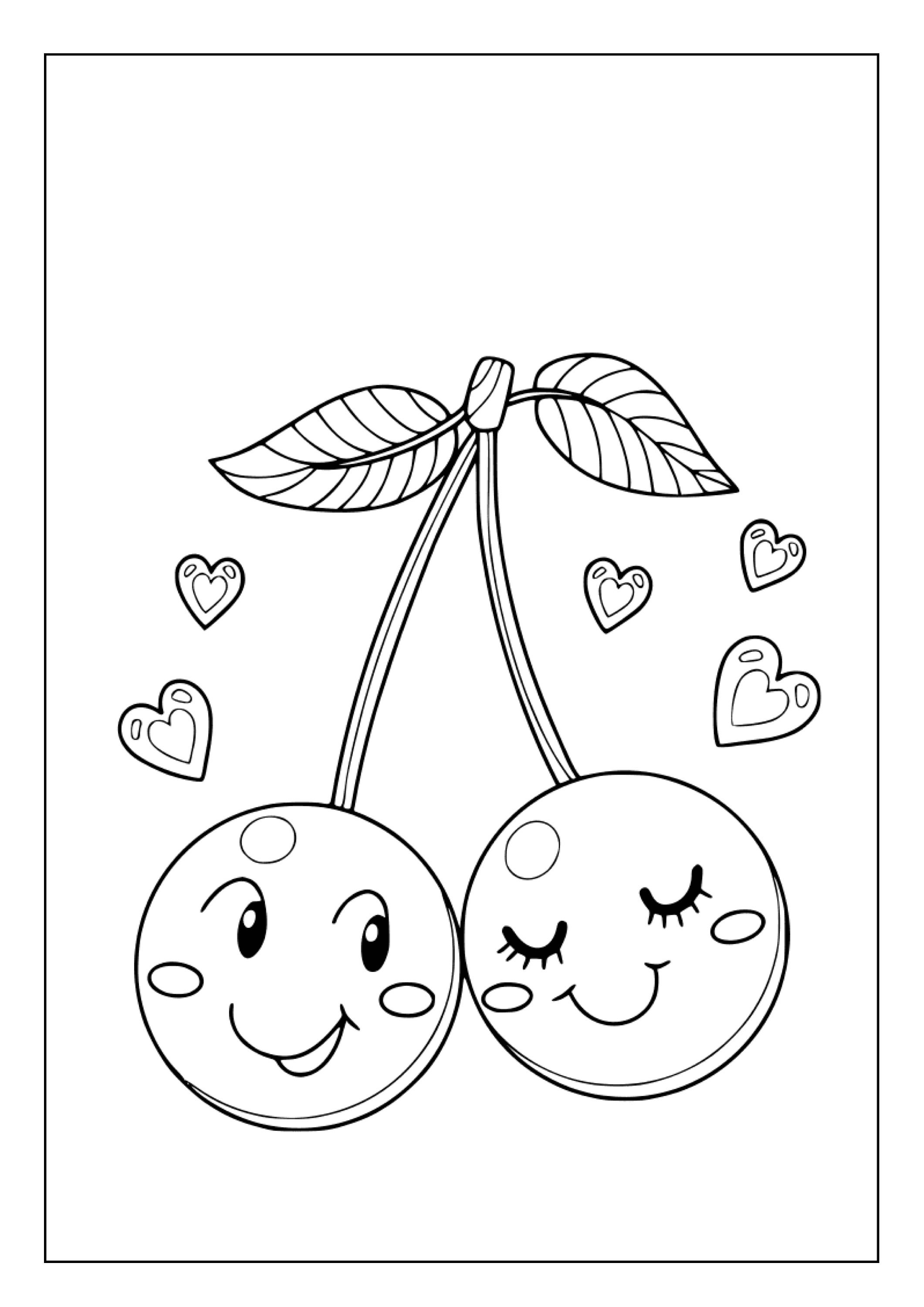Printable Berries Coloring Pages for Kids & Adults | 85 Pages | Instant ...
