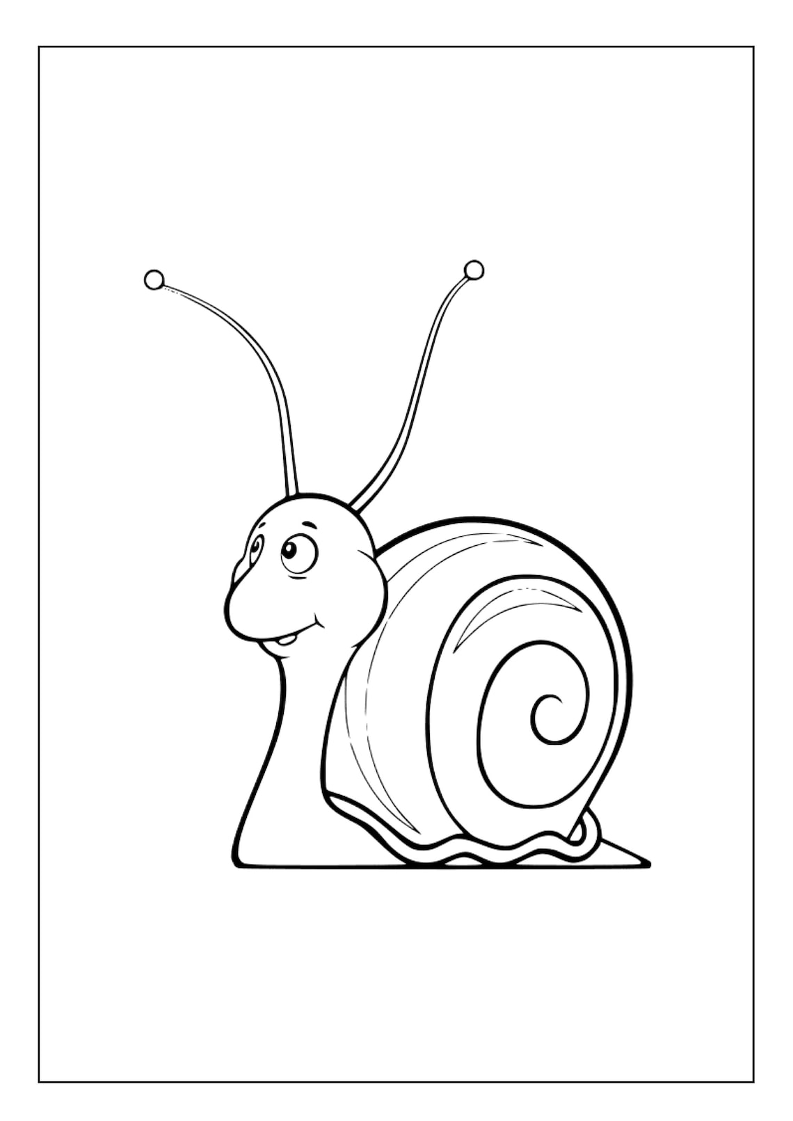 Printable Snail Coloring Pages for Kids and Adults | 90 Pages | Instant ...