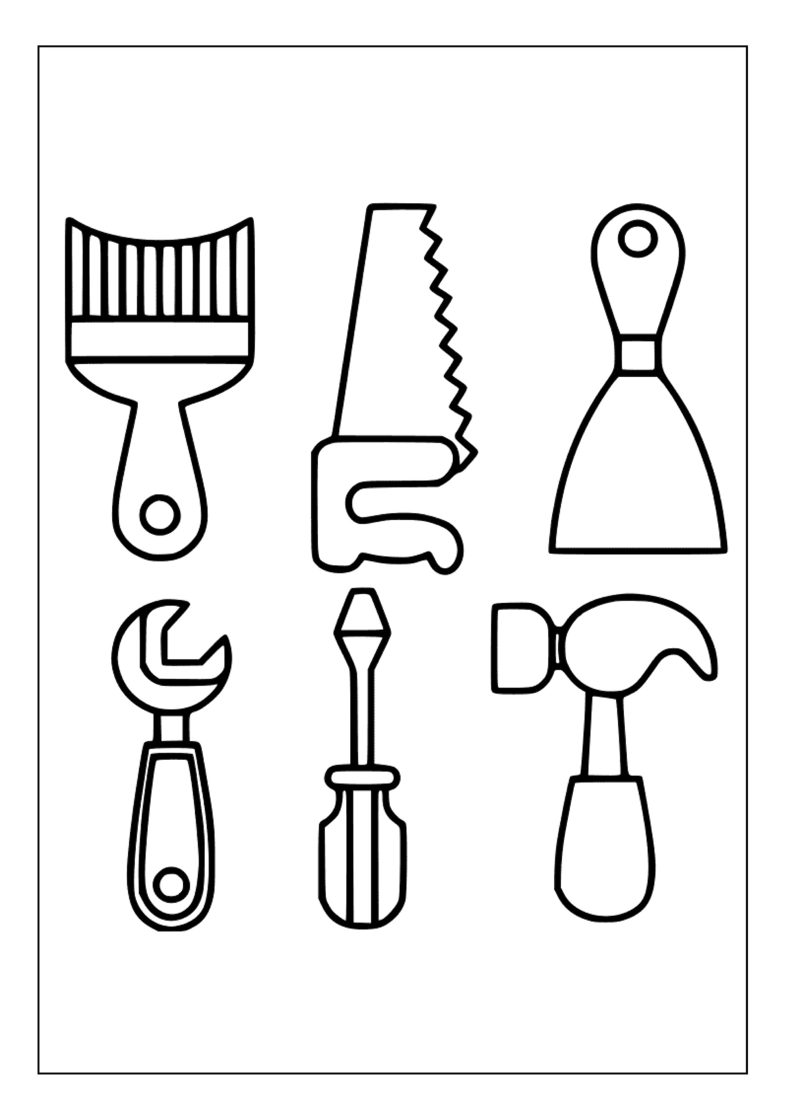 Printable Tool Coloring Pages for Kids & Adults | 55 Pages | Instant ...