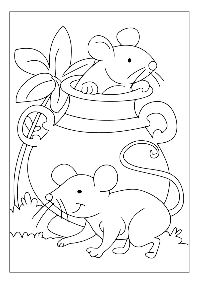 Printable Rats Coloring Pages for Kids and Adults 45 Pages Instant ...