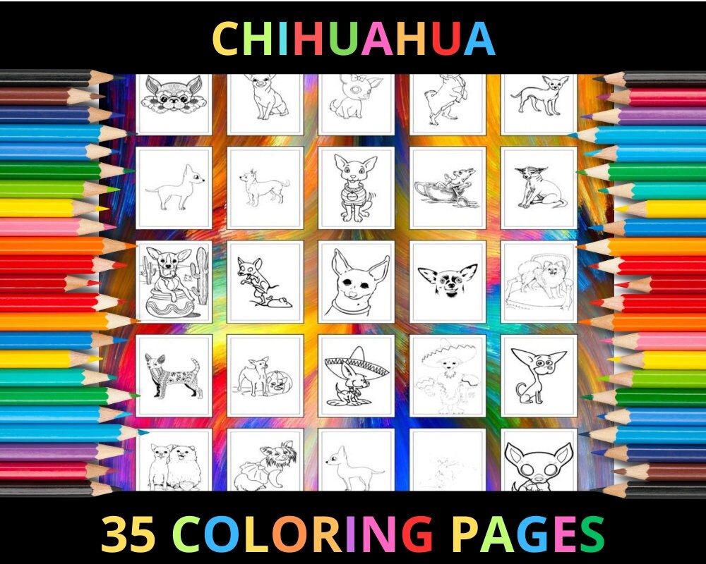 Printable Chihuahua Coloring Pages for Kids and Adults | 35 Pages ...