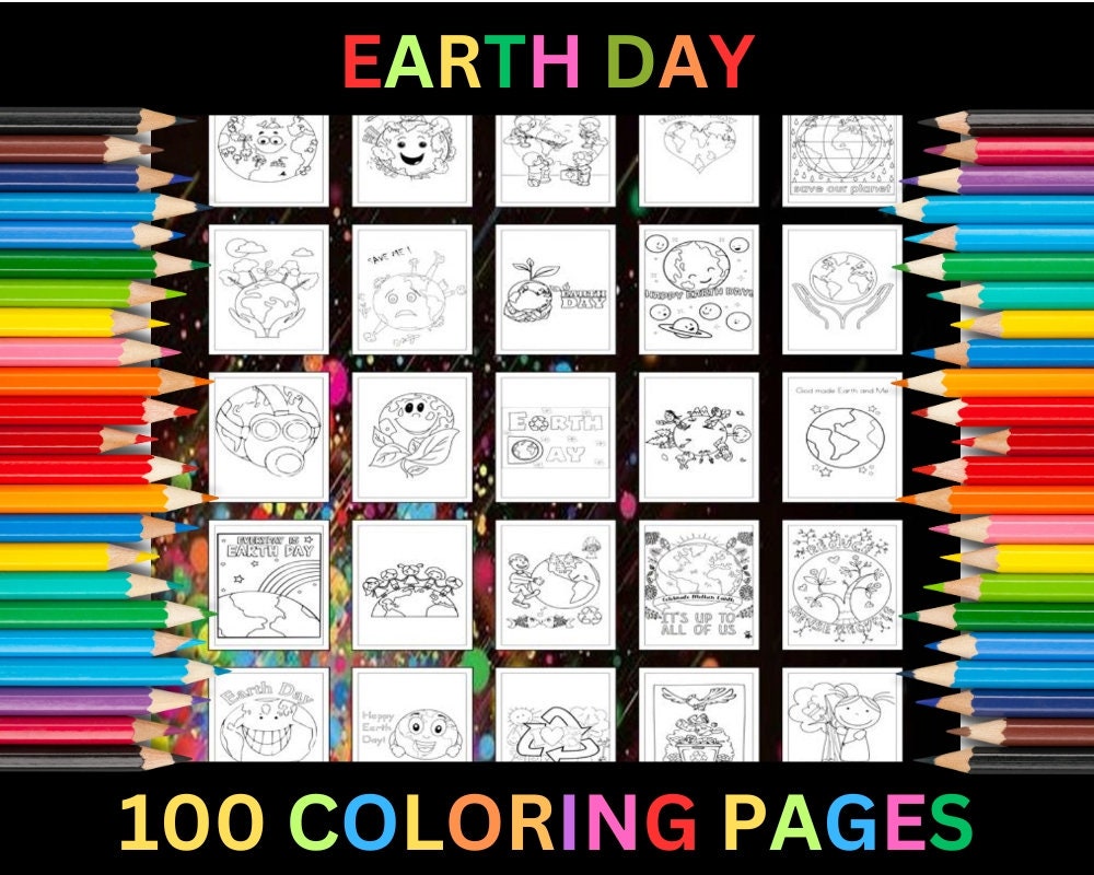 Printable Earth Day Coloring Pages for Kids & Adults | 100 Pages ...