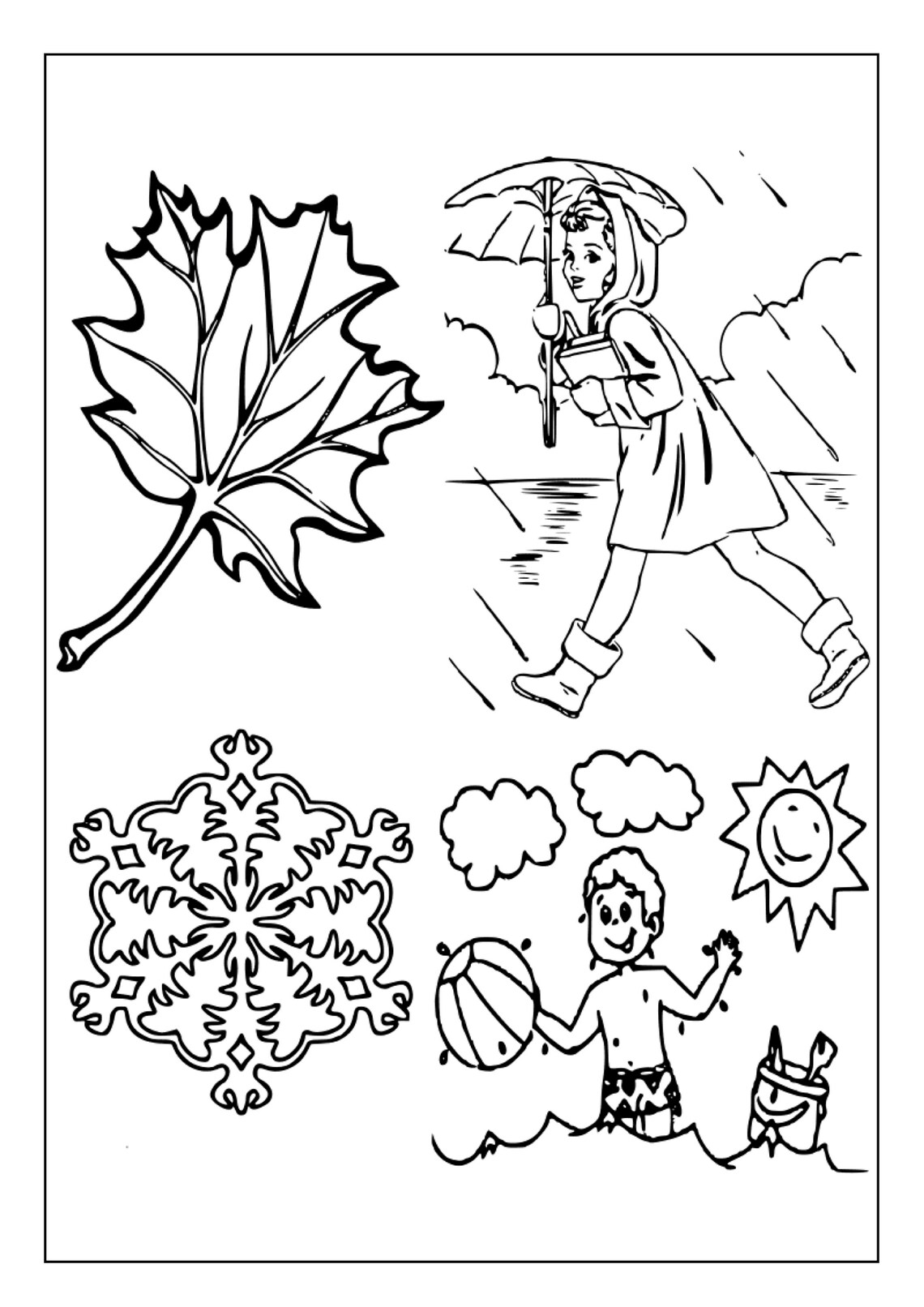 Printable Weather Coloring Pages for Kids and Adults 90 Pages Instant ...