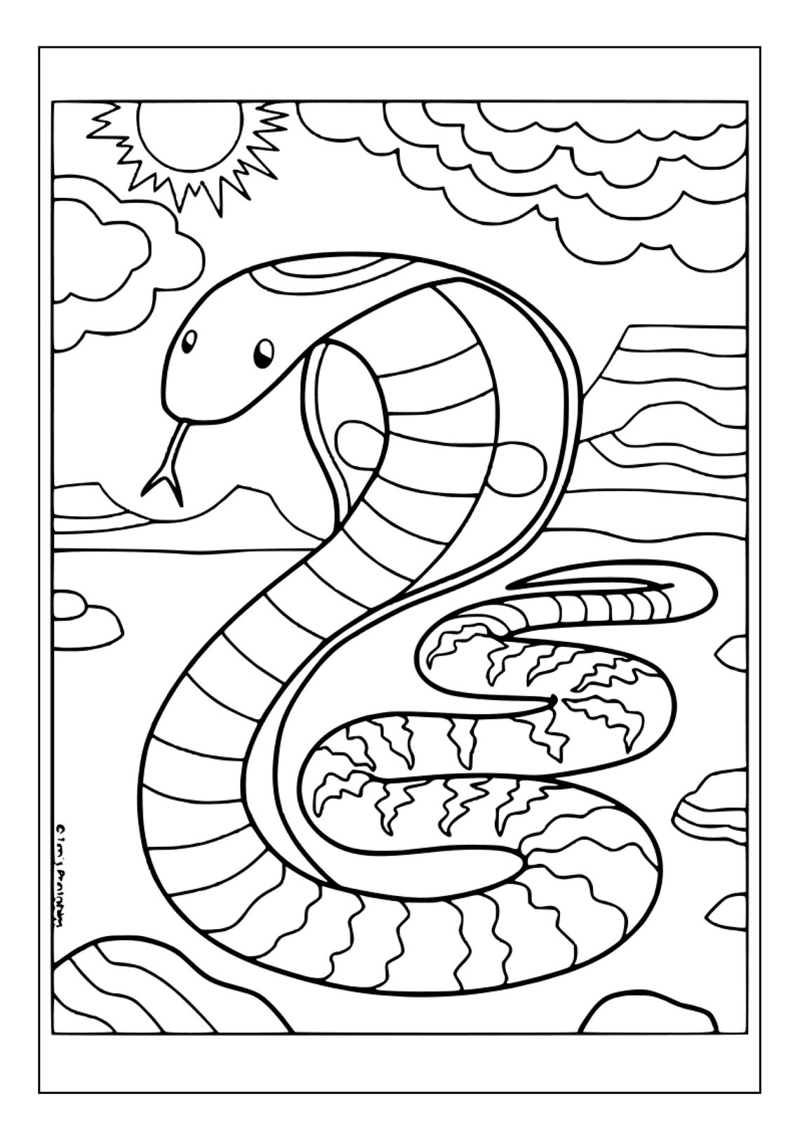 Printable Cobra Coloring Pages for Kids & Adults | 35 Pages | Instant ...