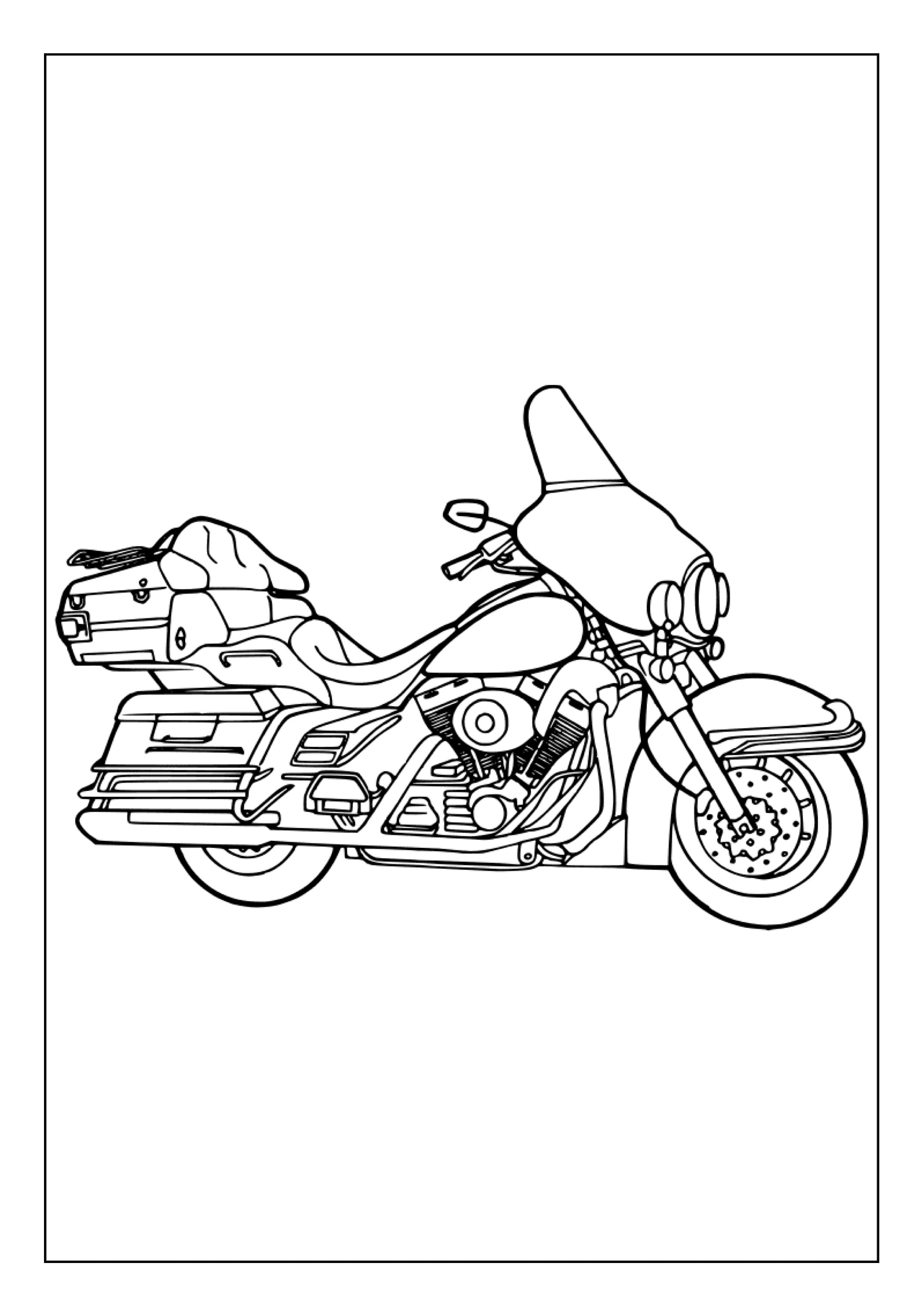 Printable Motorcycle Coloring Pages for Kids and Adults | 100 Pages ...