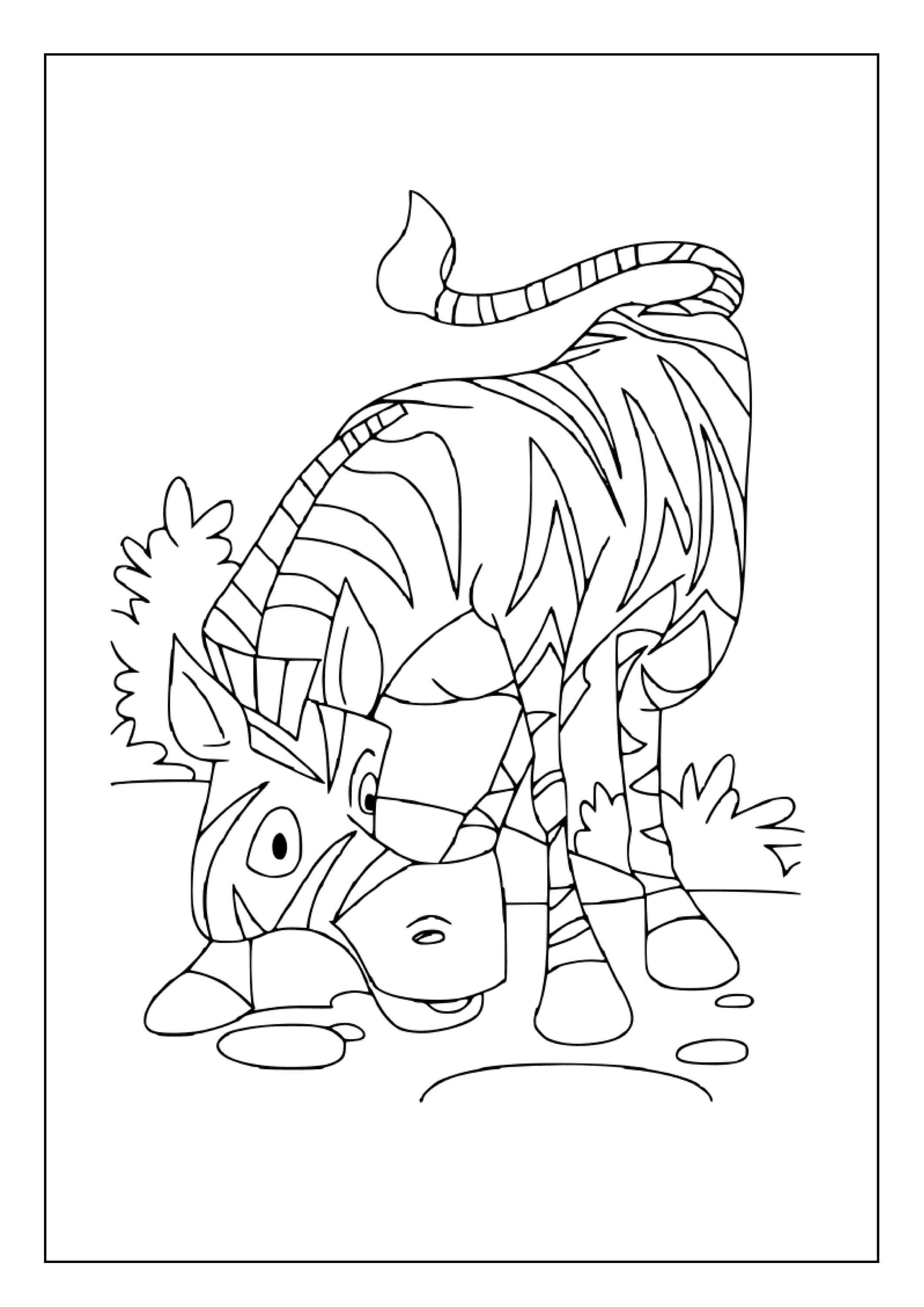 Printable Zebra Coloring Pages for Kids & Adults 35 Pages Instant ...