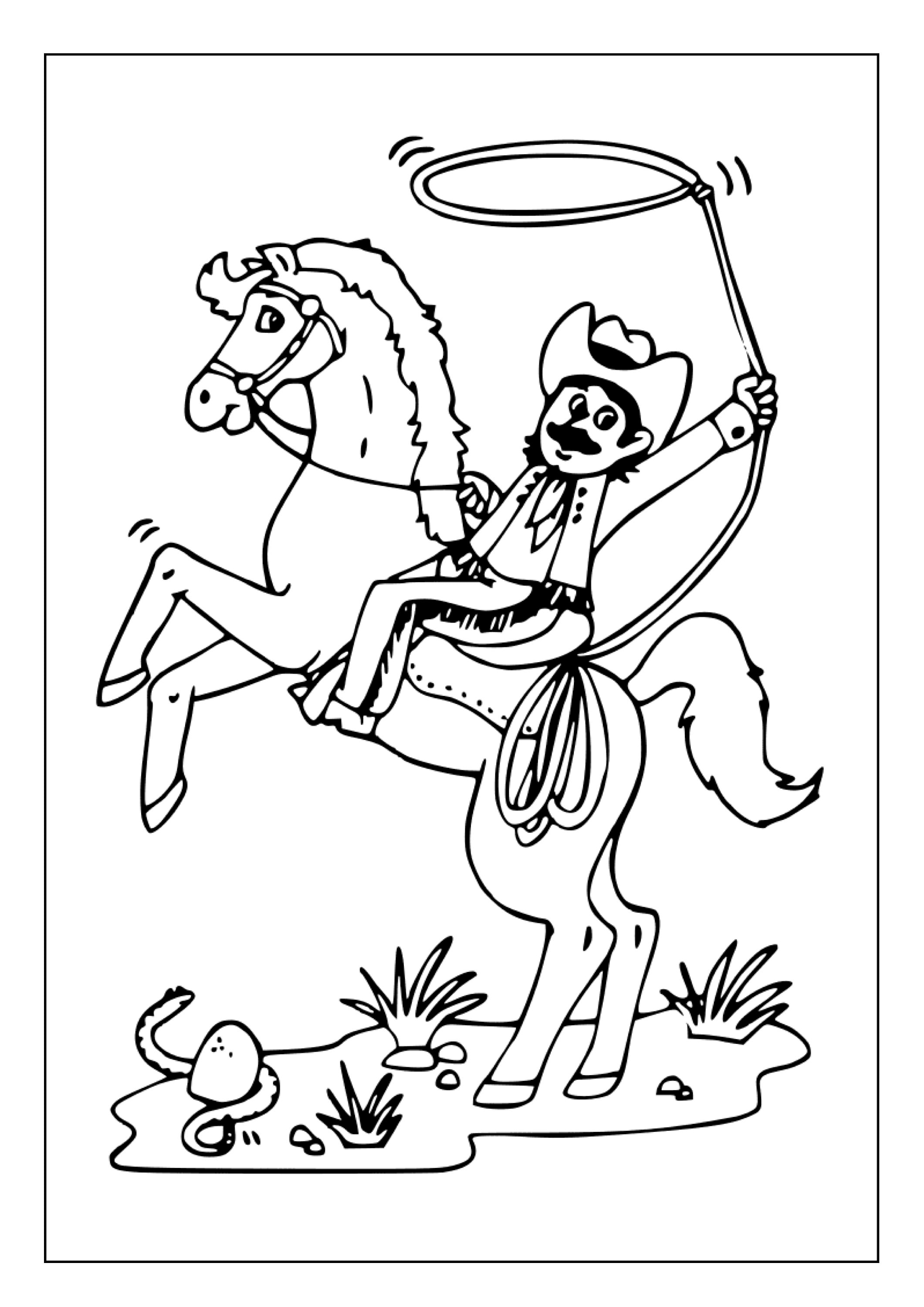 Printable Cowboy Coloring Pages for Kids and Adults 130 Pages Instant ...