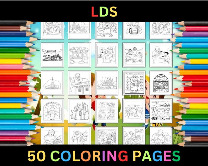 Printable LDS Coloring Pages for Kids & Adults | 50 Pages | Digital ...