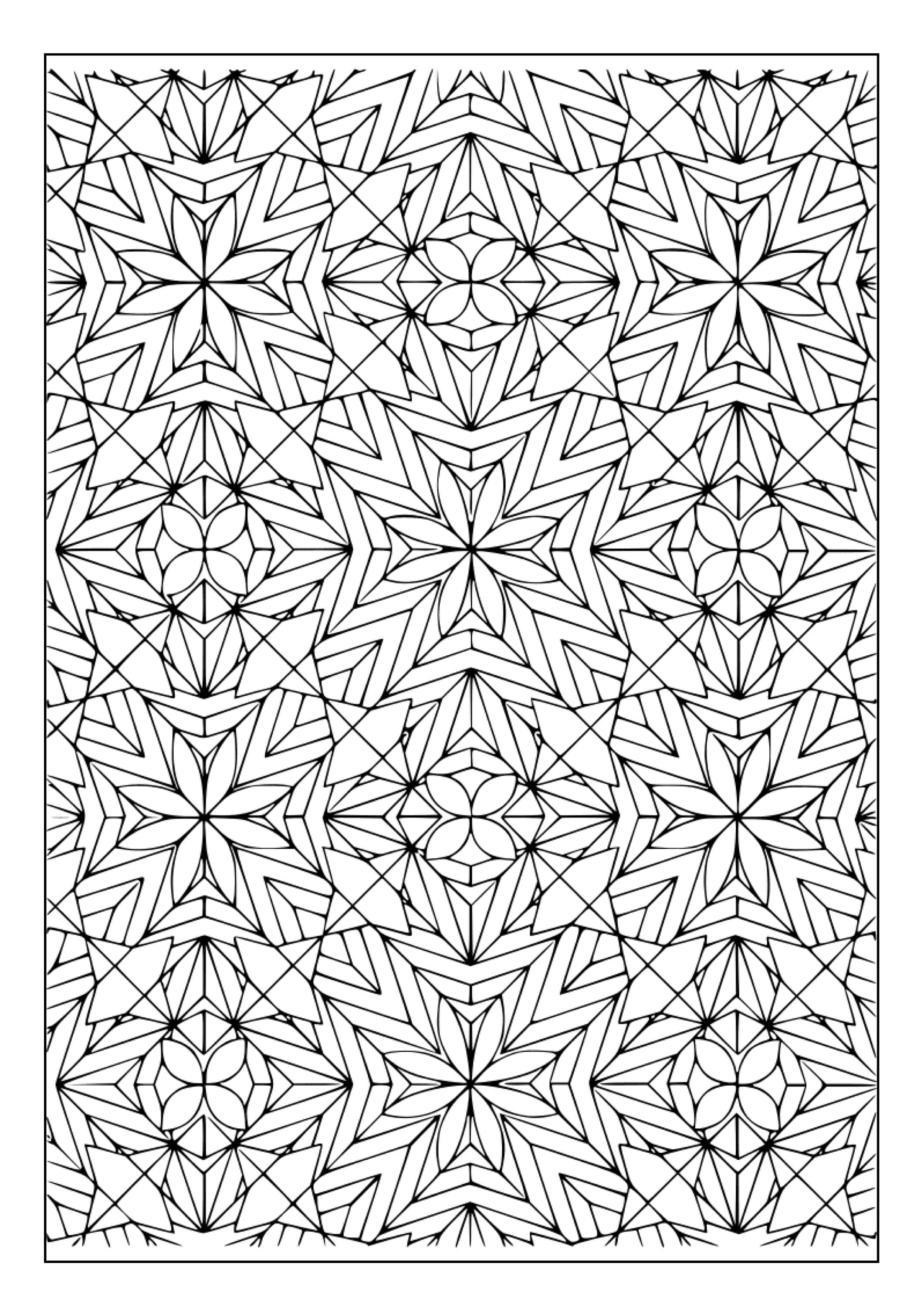 Printable Pattern Coloring Pages for Kids and Adults | 100 Pages ...