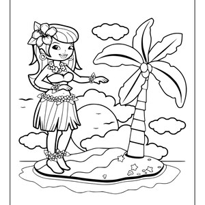 Printable Hawaii Coloring Pages for Kids & Adults | 65 Pages | Instant ...