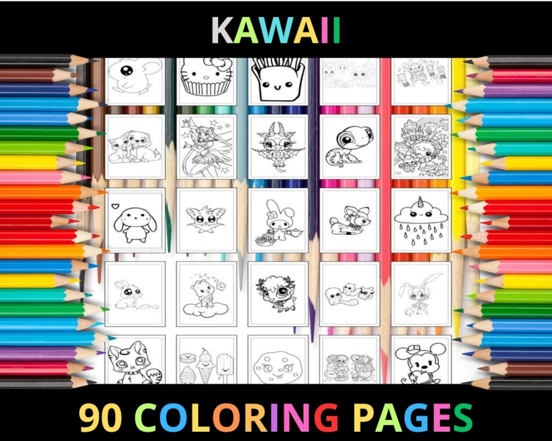 Printable Kawaii Coloring Pages for Kids and Adults | 90 Pages ...
