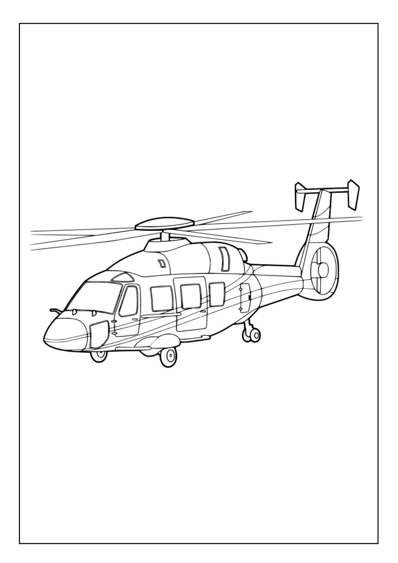Printable Helicopter Coloring Pages for Kids and Adults | 100 Pages ...