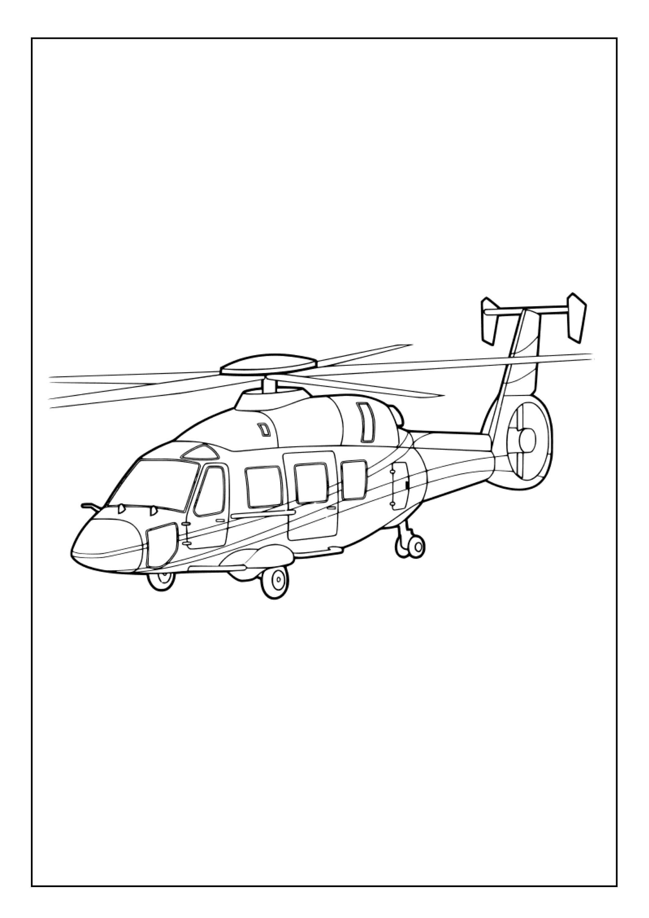 Printable Helicopter Coloring Pages for Kids and Adults | 100 Pages ...