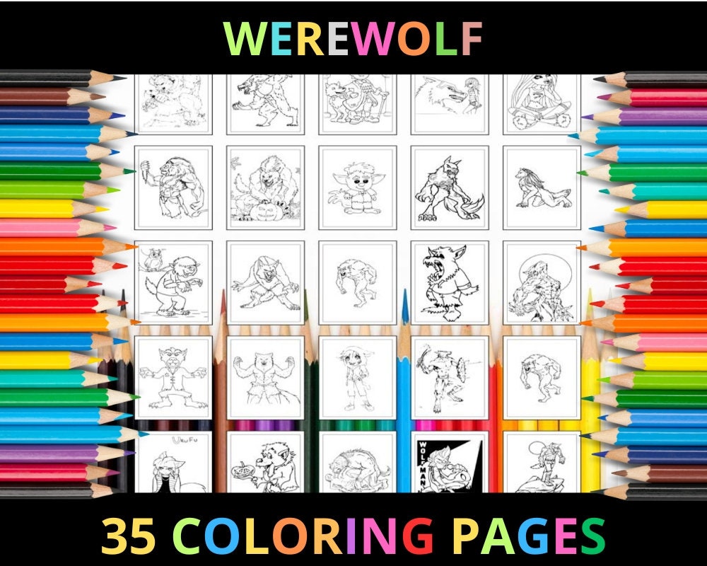 Printable Werewolf Coloring Pages for Kids and Adults | 35 Pages ...