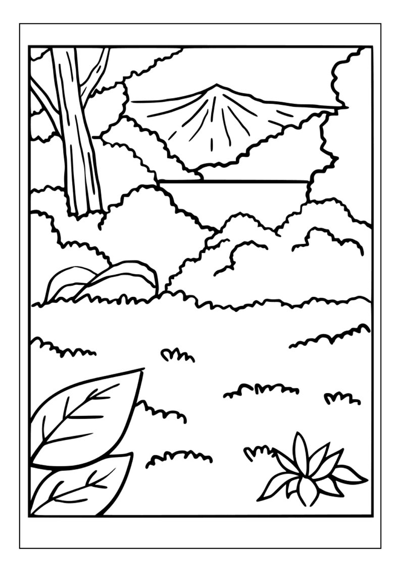 Printable Forest Coloring Pages for Kids & Adults | 65 Pages | Instant ...