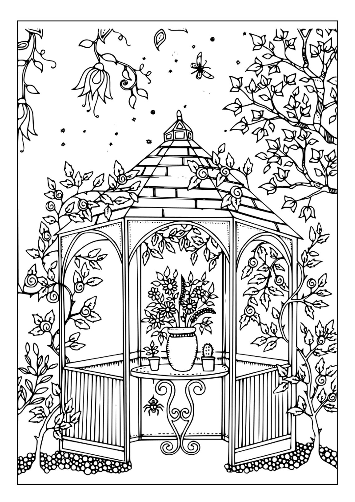 Printable Garden Coloring Pages for Kids & Adults | 60 Pages | Instant ...