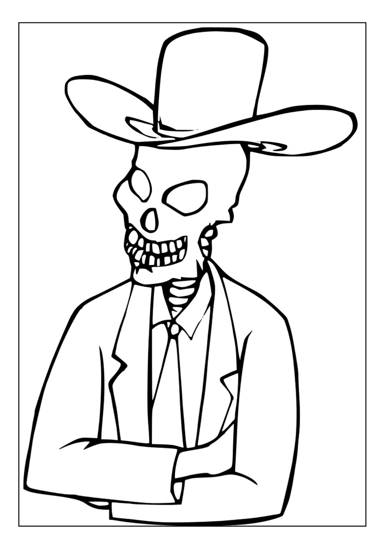 Printable Skeleton Coloring Pages for Kids and Adults | 60 Pages ...