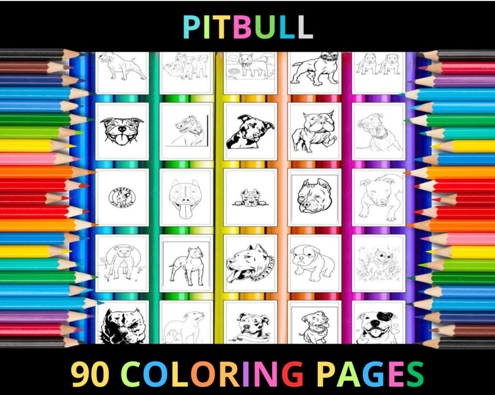 Printable Pitbull Coloring Pages for Kids and Adults | 90 Pages ...
