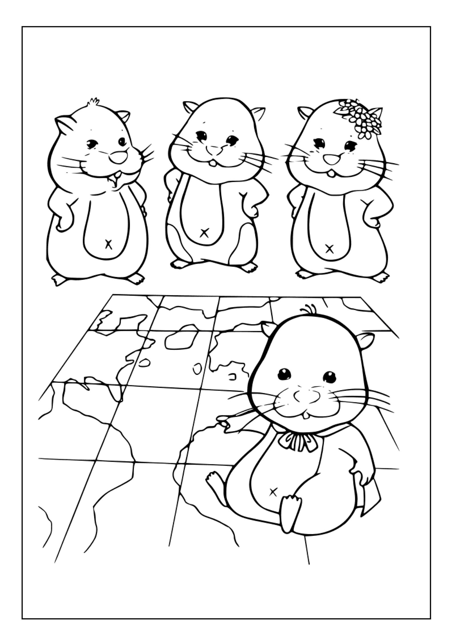 Printable Hamster Coloring Pages for Kids and Adults | 90 Pages ...