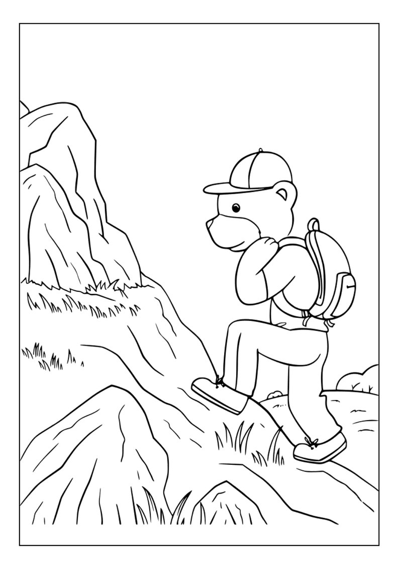 Printable Tourist Coloring Pages for Kids & Adults | 30 Pages | Instant ...