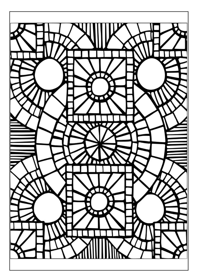Printable Mosaic Coloring Pages for Kids and Adults | 90 Pages ...