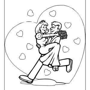 Printable Wedding Coloring Pages for Kids and Adults | 80 Pages ...