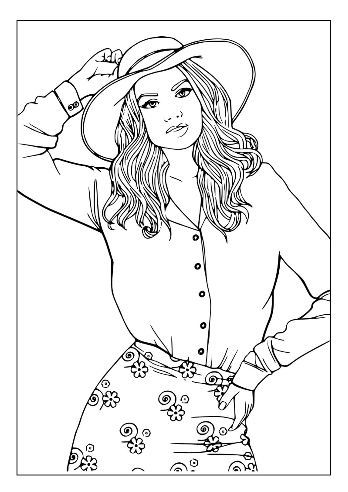 Printable Fashion Coloring Pages for Kids and Adults 90 Pages Instant ...