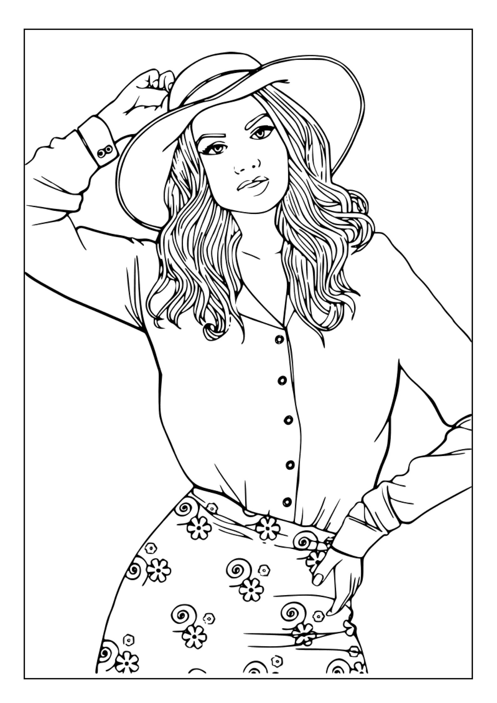Printable Fashion Coloring Pages for Kids and Adults 90 Pages Instant ...