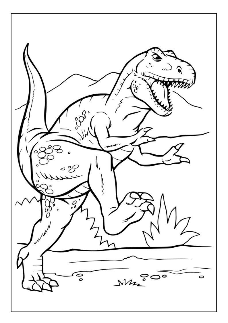 Printable Tyrannosaurus Coloring Pages for Kids & Adults | 80 Pages ...
