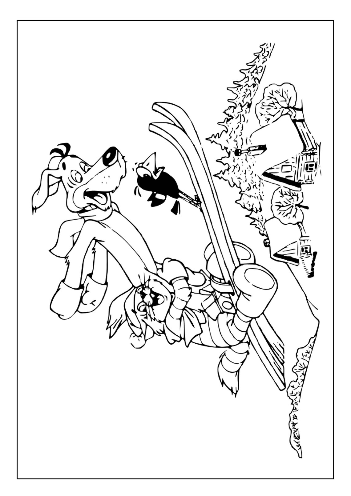 Printable Skiing Coloring Pages for Kids & Adults | 45 Pages | Instant ...
