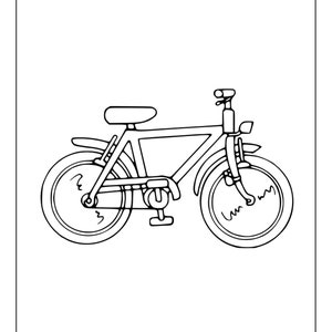 Printable Bicycle Coloring Pages for Kids & Adults | 35 Pages | Instant ...
