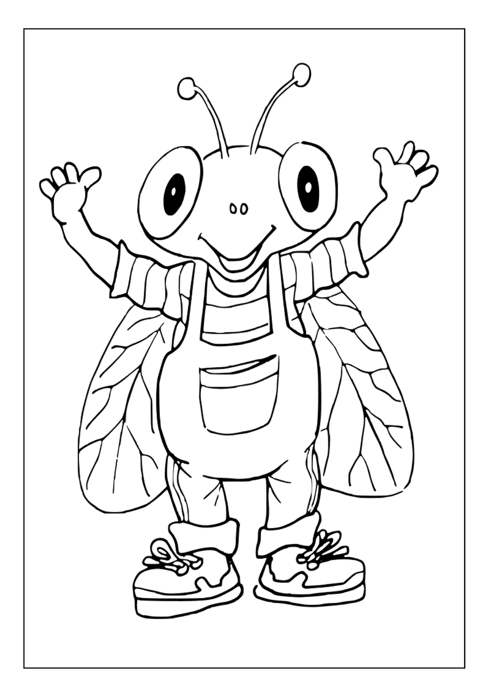 Printable Fly Coloring Pages for Kids & Adults | 25 Pages | Instant ...