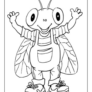 Printable Fly Coloring Pages for Kids & Adults | 25 Pages | Instant ...