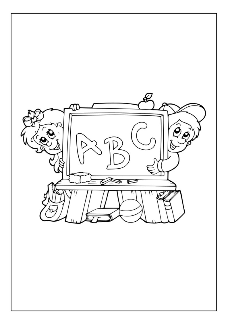 Printable Back to School Coloring Pages for Kids and Adults | 90 Pages ...