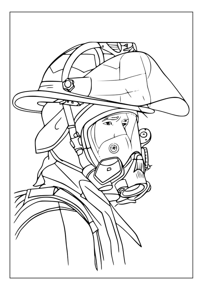 Printable Firefighter Coloring Pages for Kids and Adults | 100 Pages ...