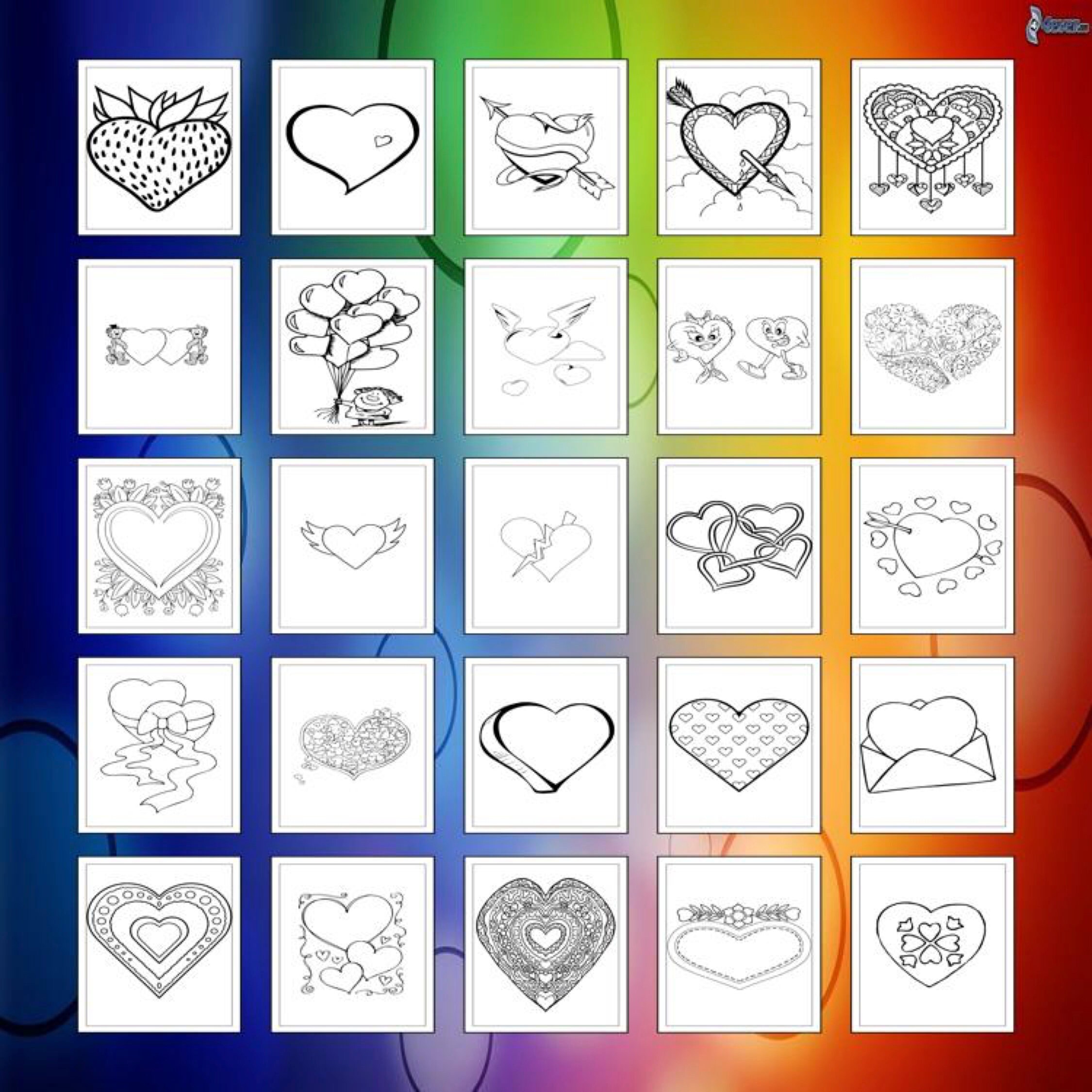 Printable Hearts Coloring Pages for Kids and Adults | 80 Pages ...
