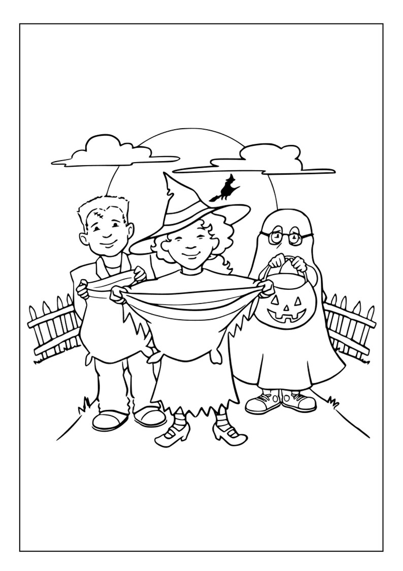 Printable Halloween Costumes Coloring Pages for Kids and Adults | 55 ...