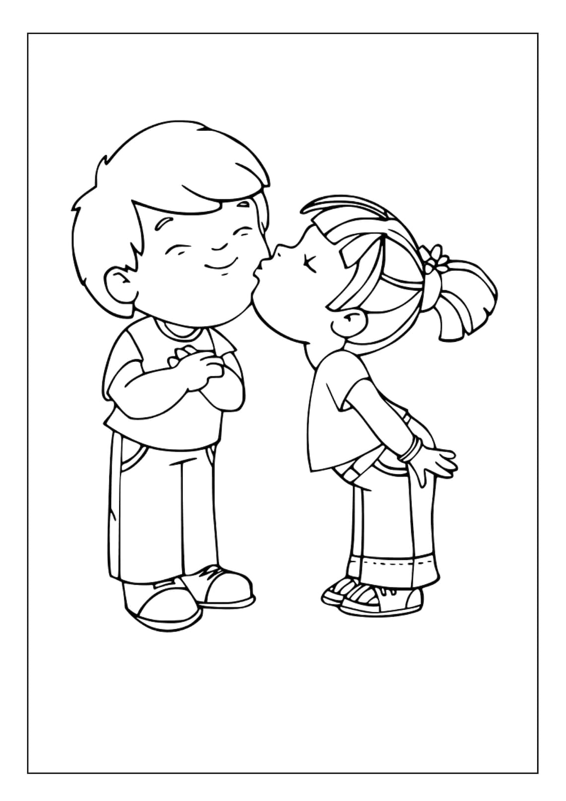 Printable Couples Coloring Pages for Kids & Adults | 90 Pages |instant ...