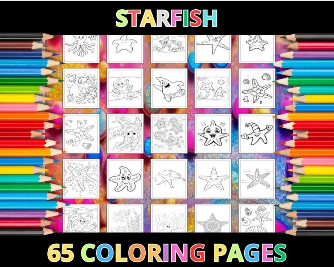 Printable Starfish Coloring Pages for Kids & Adults | 65 Pages ...
