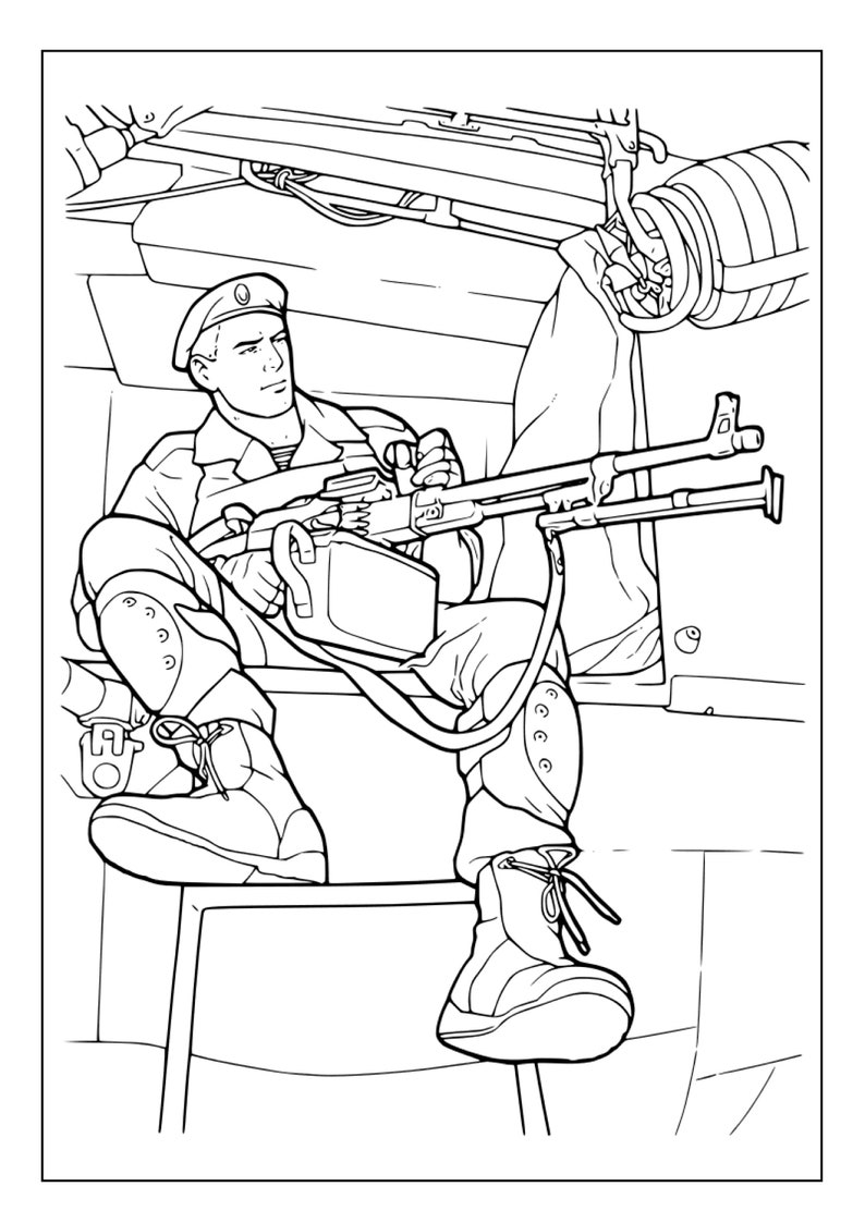 Printable Army Coloring Pages for Kids & Adults | 45 Pages | Instant ...