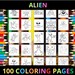 Printable Alien Coloring Pages for Kids and Adults 100 Pages Instant ...