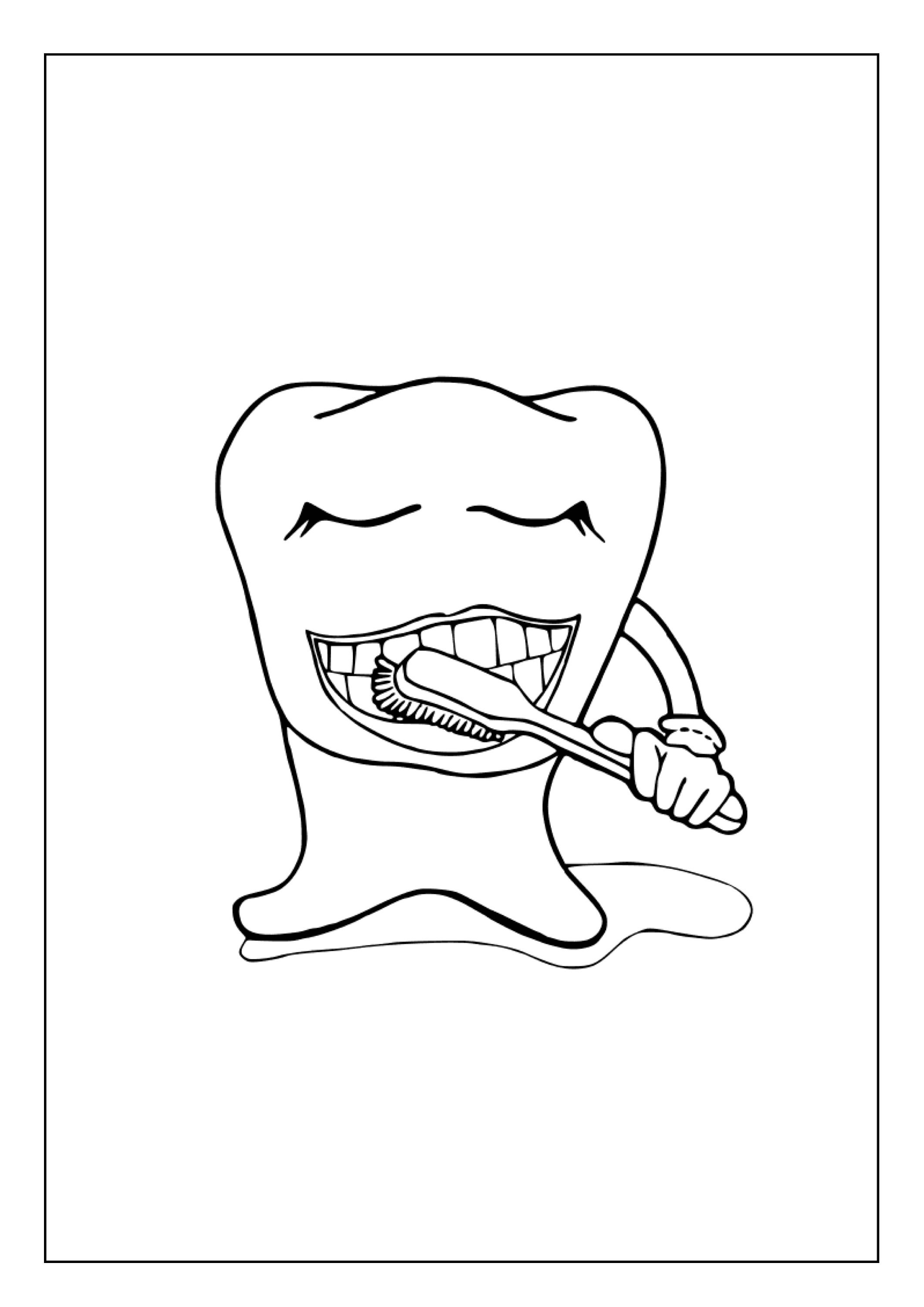 Printable Tooth Coloring Pages for Kids & Adults | 30 Pages | Instant ...