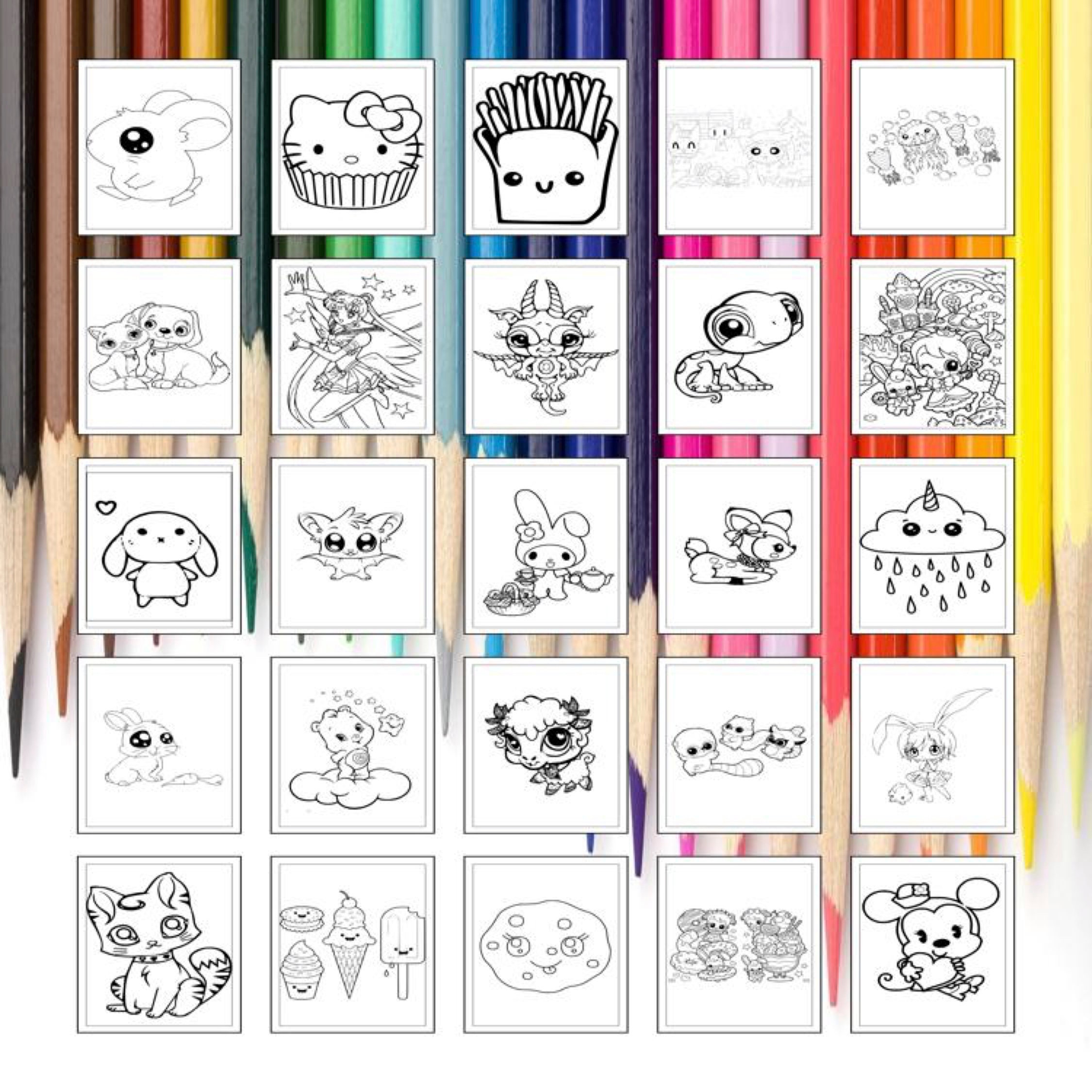 Printable Kawaii Coloring Pages for Kids and Adults | 90 Pages ...
