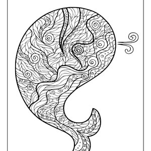 Printable Zentangle Fish Coloring Pages for Kids & Adults | 25 Pages ...