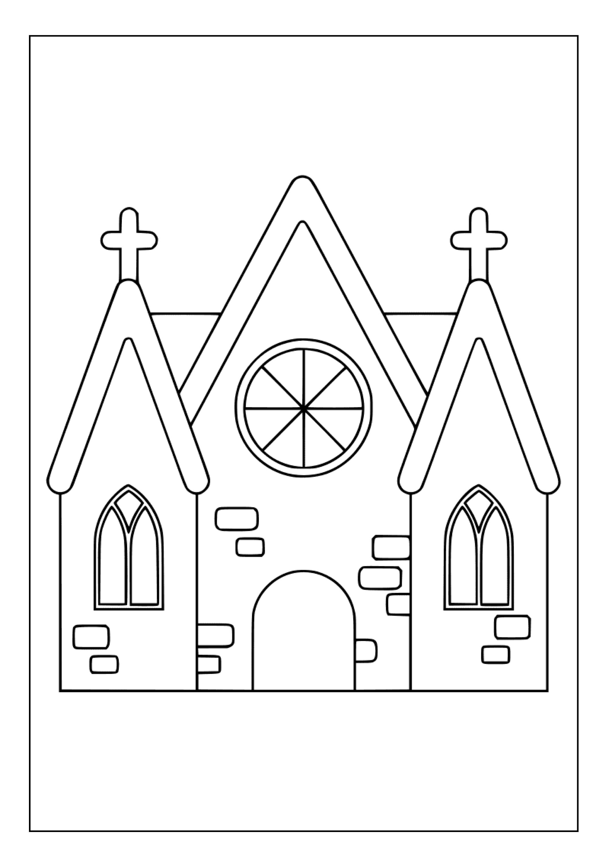 Printable Church Coloring Pages for Kids & Adults 80 Pages Instant ...