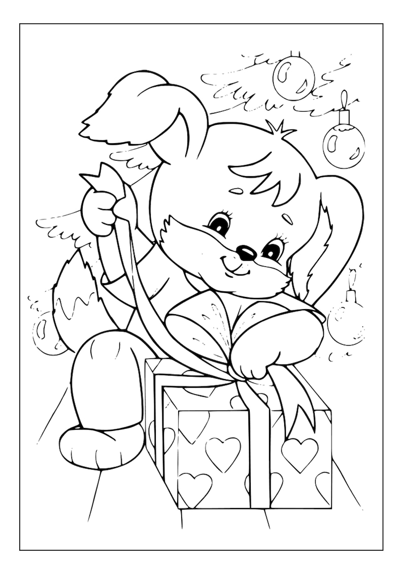 Printable Gifts Coloring Pages for Kids & Adults | 55 Pages | Digital ...