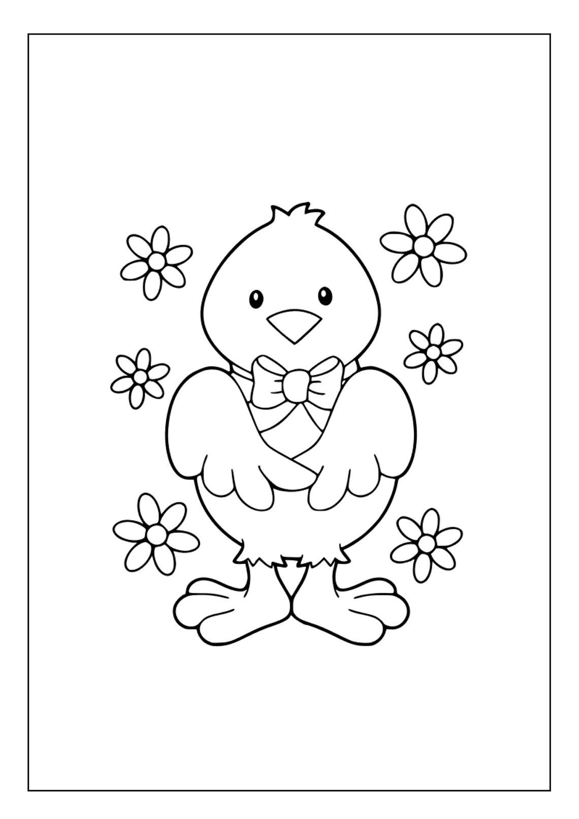 Printable Baby Chick Coloring Pages for Kids & Adults 25 Pages Instant ...