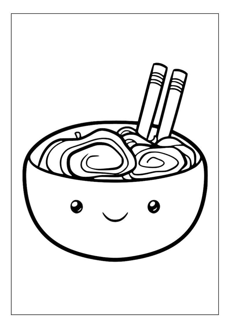 Printable Food Coloring Pages for Kids and Adults 100 Pages Instant ...